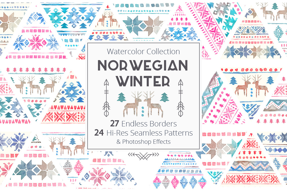 Norwegian Winter - Seamless Patterns, a Pattern Graphic by Lumitar ...