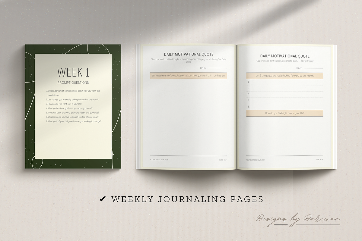 Prompt Journaling Workbook | Canva, a Magazine Template by Designs by ...