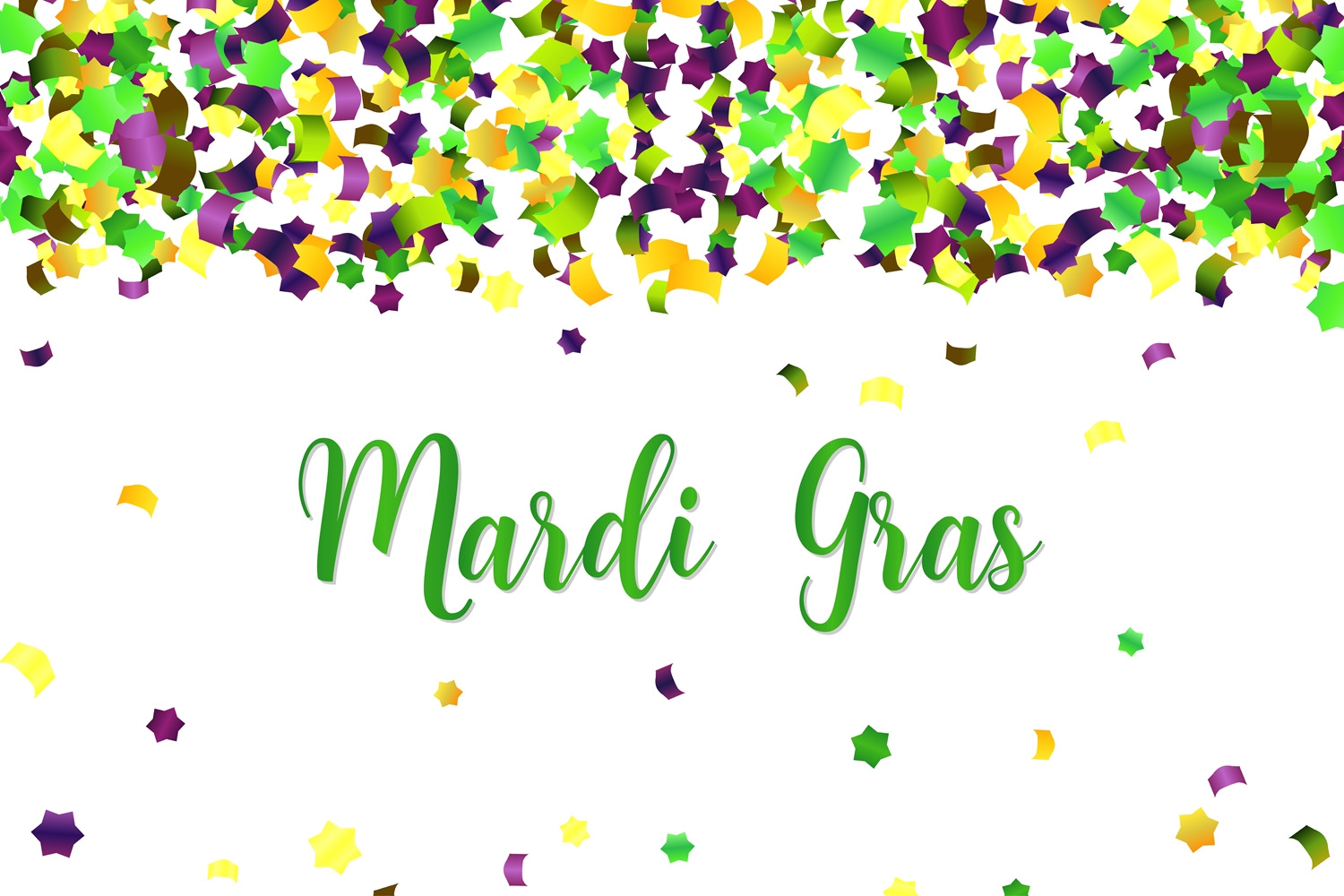 Mardi Gras colorful falling confetti, a Decorative Illustration by Ederella