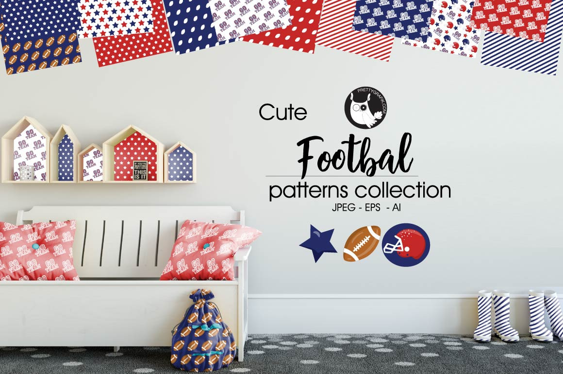 FOOTBALL Pattern collection, a Pattern Graphic by PrettyPatterns