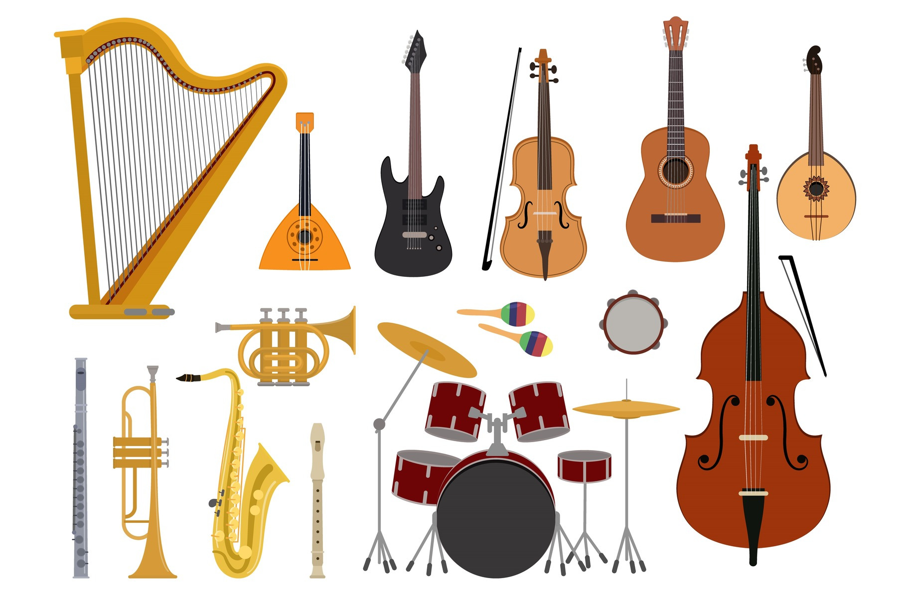 Musical instruments vector music, an Object Graphic by KitVector