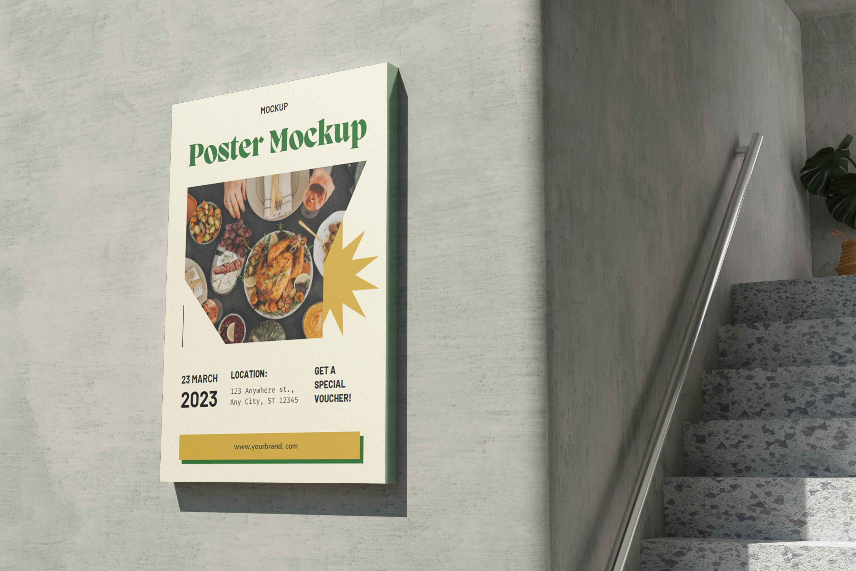 Realistic Building Poster Mockup