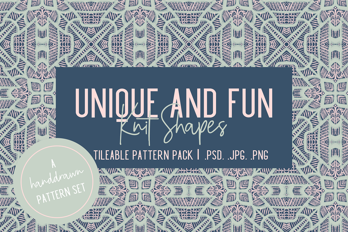 Viridescent and Blush Knit Patterns, a Pattern Graphic by ...