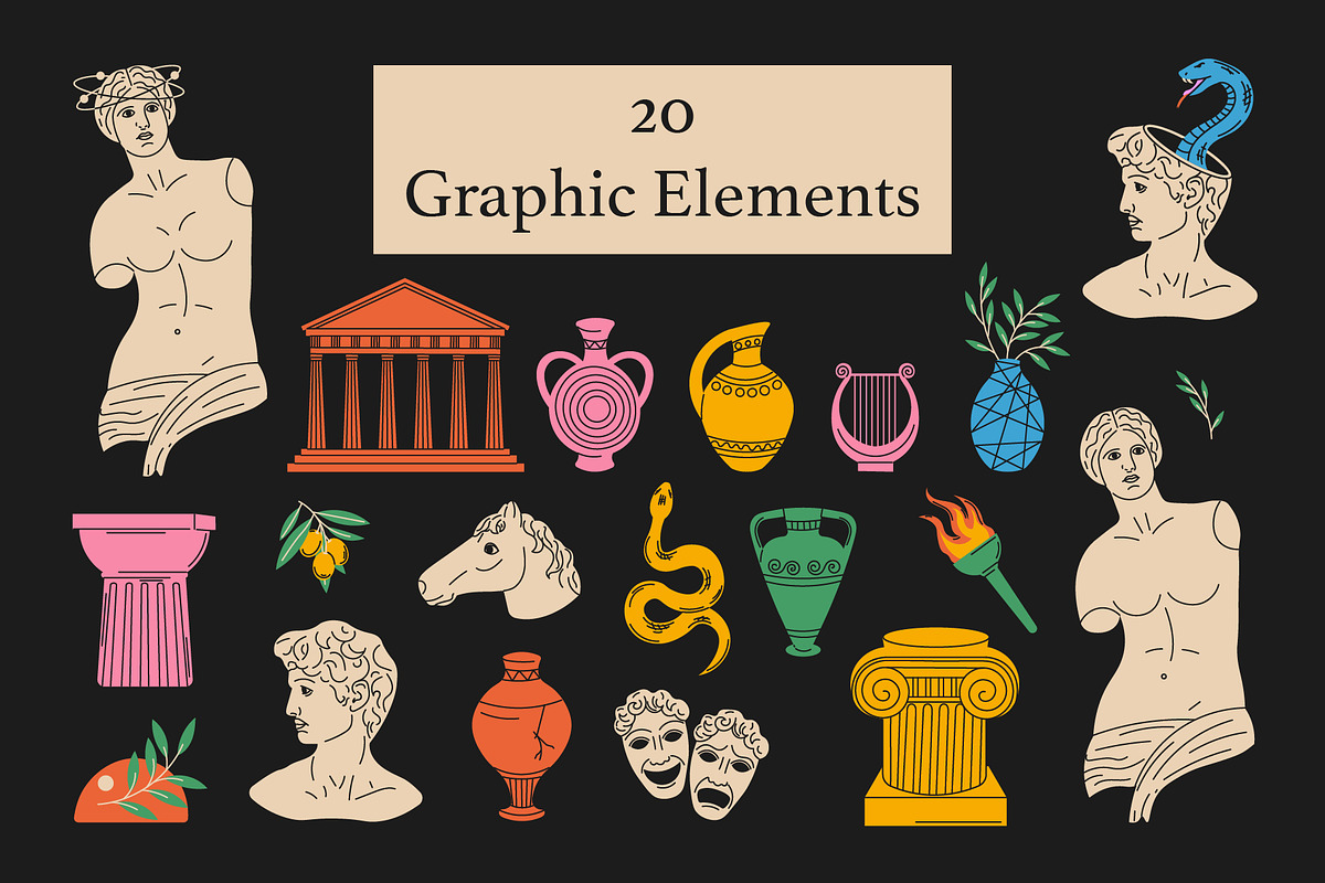Ancient Greece - posters, patterns, a Graphic by My_CreativeStudio