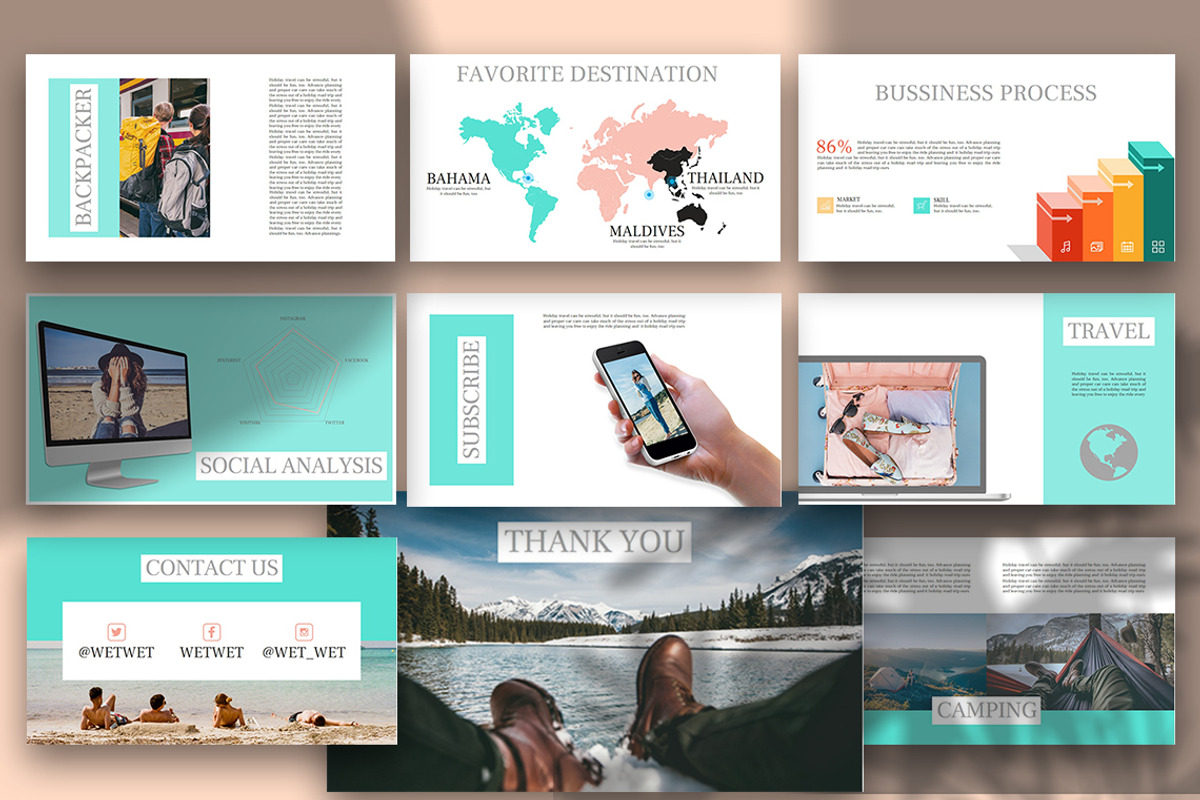 WETWET - Vocation PowerPoint, a Presentation Template by Raseuki