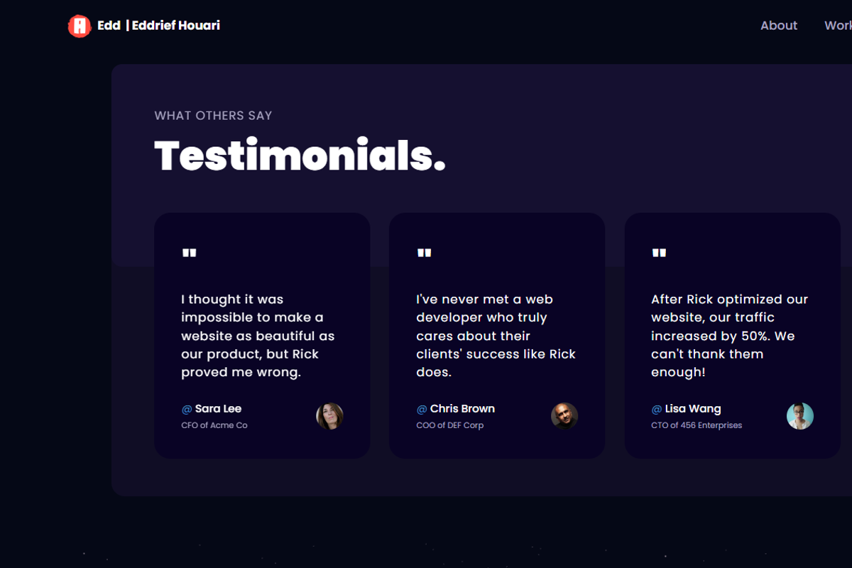 3d Portfolio Template, a React Template by WebMasteryStudio
