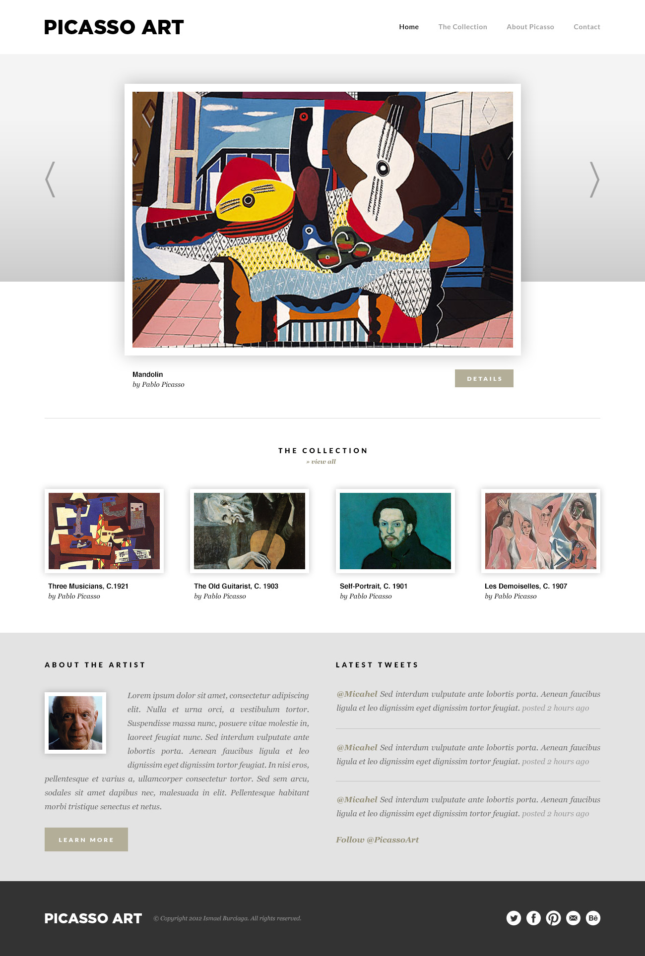 Picasso Art, a Websites & App Template by Ocho