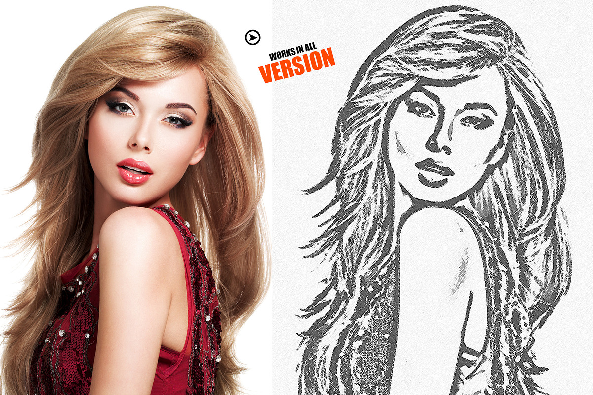 Hand Drawing Photoshop Action, an Action Add-On by DesignCave ...
