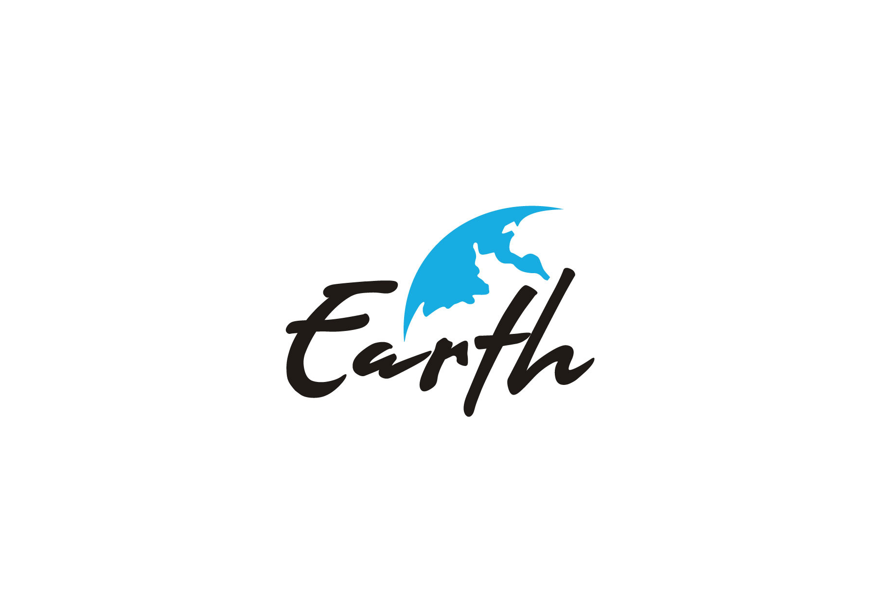 Earth with Brush Typography Logo | Branding & Logo Templates ~ Creative ...