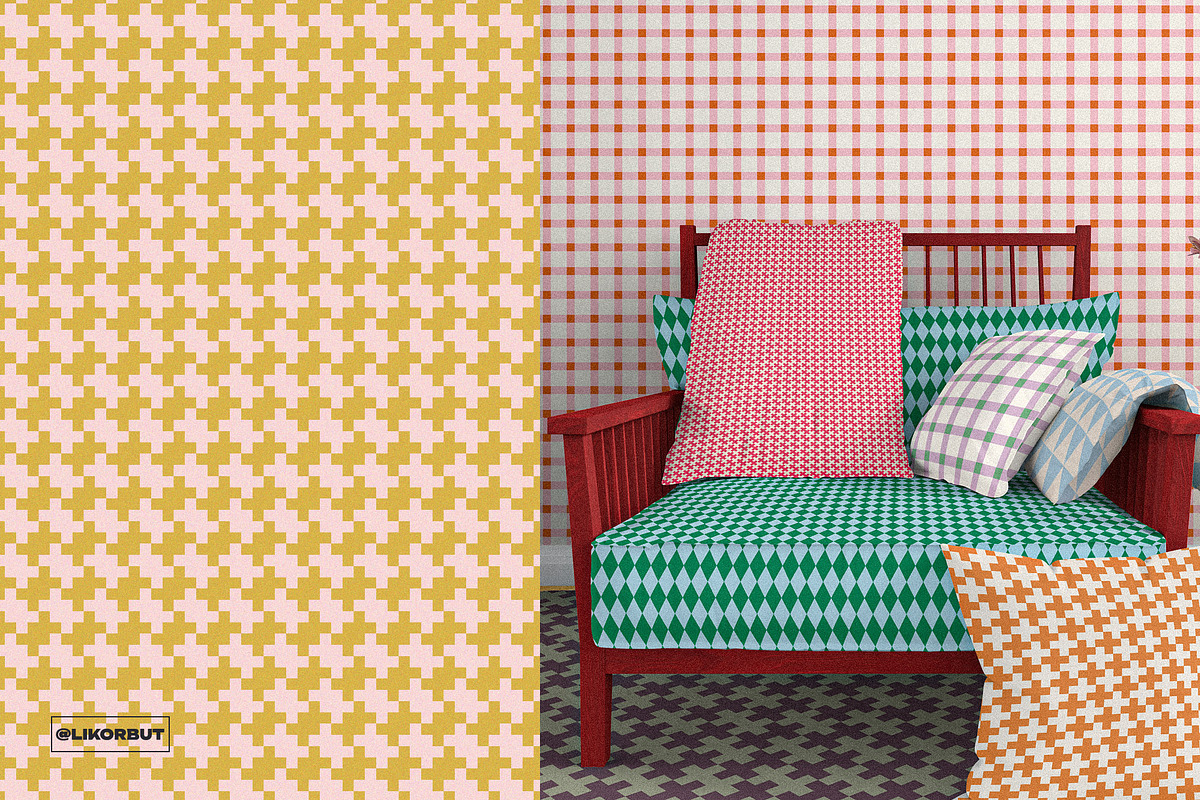 Cozy Vintage Geometric Pattern Set