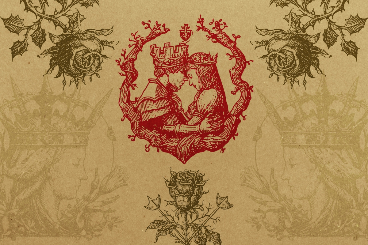 Medieval Valentine's Day illustrations