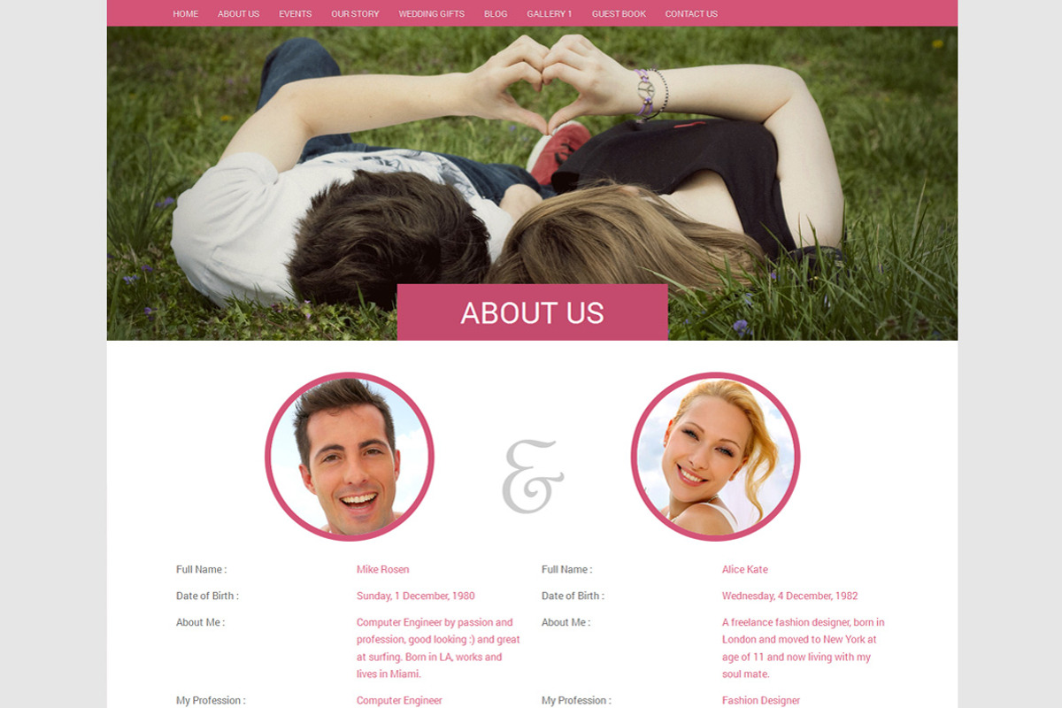 Wordpress Wedding Theme-'Wedding', a WordPress Template by WebNesters