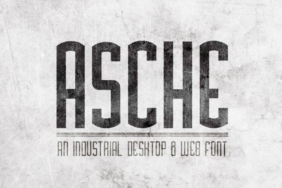 Asche Font, a Sans Serif Font by Medialoot
