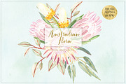 Australian Flora. Watercolor clipart, an Illustration by LABFcreations