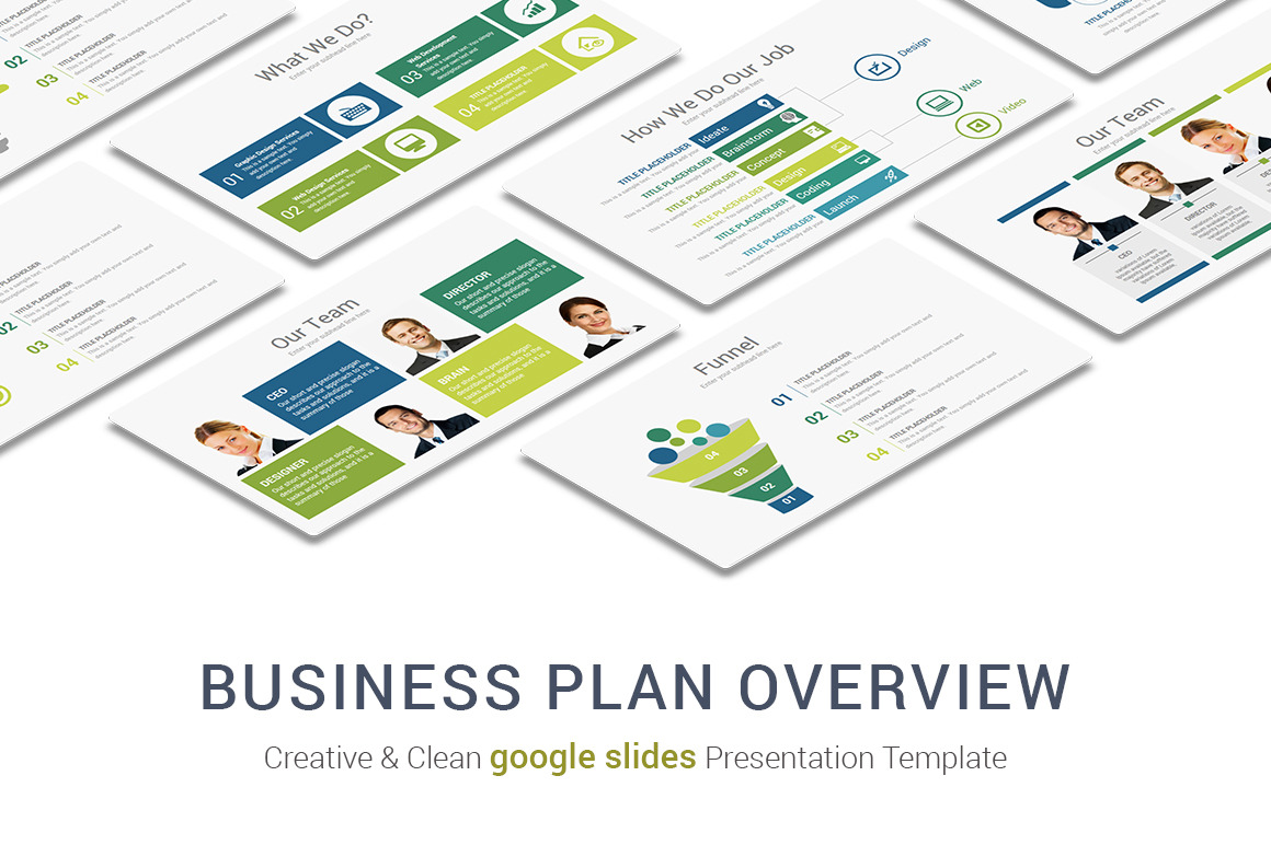 Business Plan Overview google slides, a Presentation Template by OceanArt