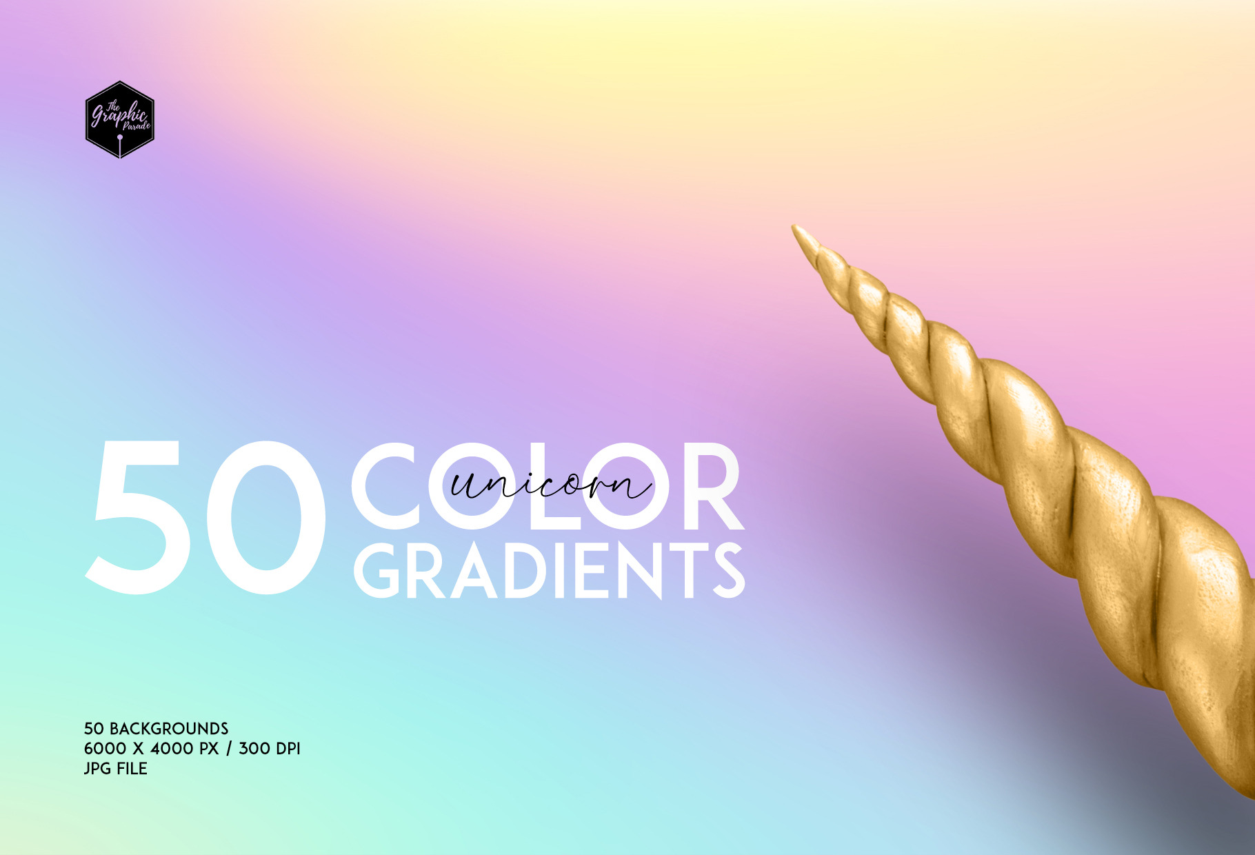 50 rainbow gradients, a Texture Graphic by The Graphic Parade ...
