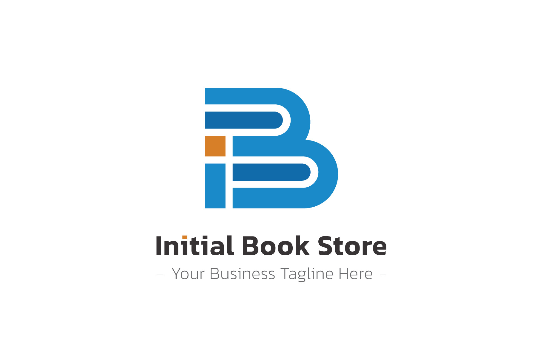 Initial Book Store Logo Template, a Branding & Logo Template by CatFat ...