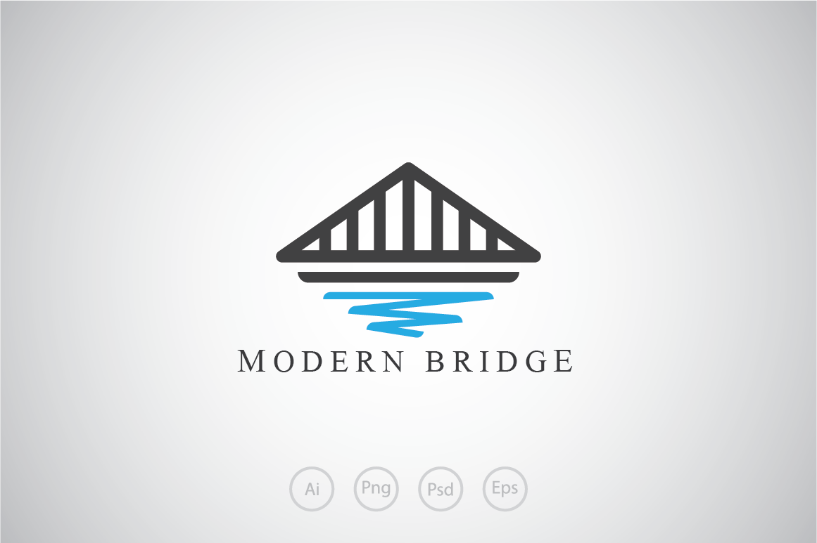 Modern Bridge Logo Template, a Branding & Logo Template by Heavtryq Design