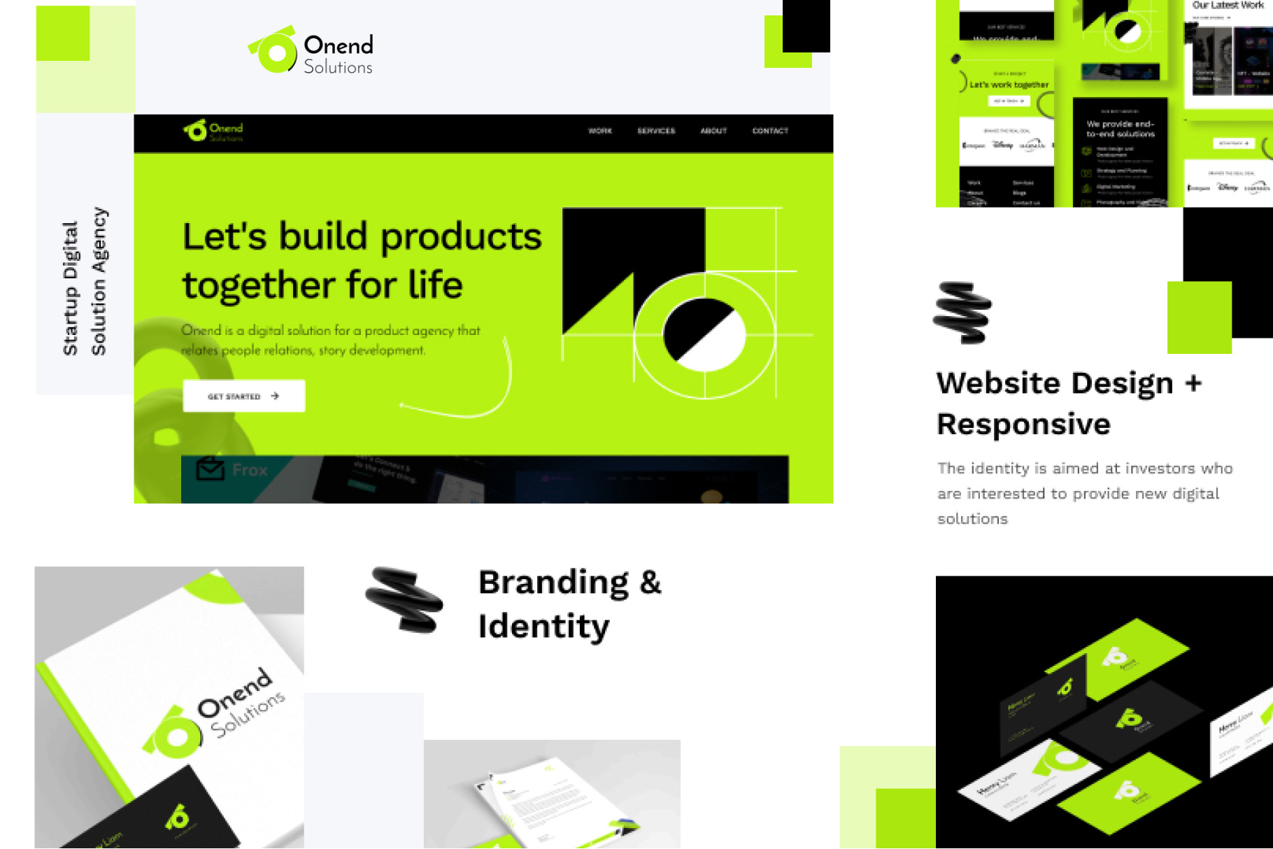 Startup Brand Indentity & Website, an UI Kit Template by Sujun Baidyaa