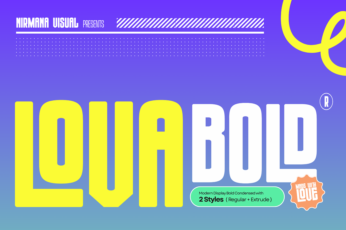 Lova Bold - Branding Logo Font, a Sans Serif Font by Nirmana Visual