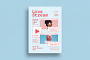 Live Stream Event Flyer Set, a Flyer Template by Guuver | Creative Market