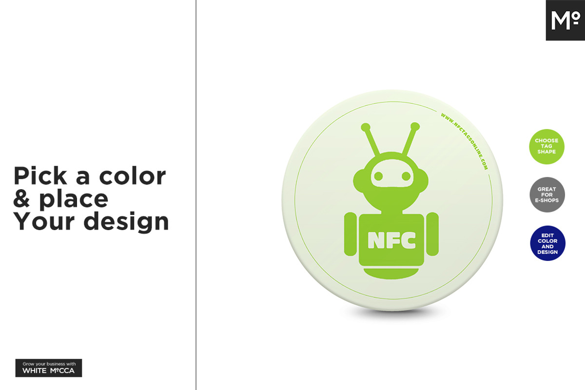 NFC Tag Mock-up, a Product Mockup by Mocca Mockups Store