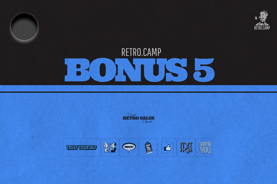 Retro Clipart BONUS 5 Bundle, an Illustration by Retro.Camp