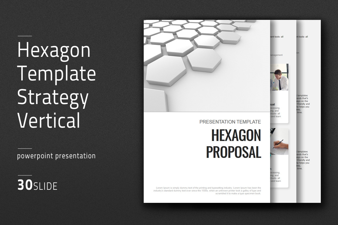 Hexagon Template Strategy Vertical, a Presentation Template by GoodPello