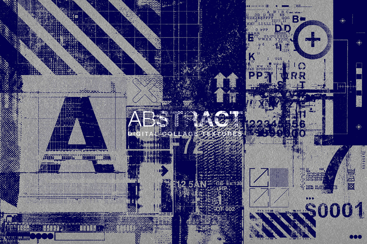 Abstract Digital Collage Textures, a Texture Graphic by Offset