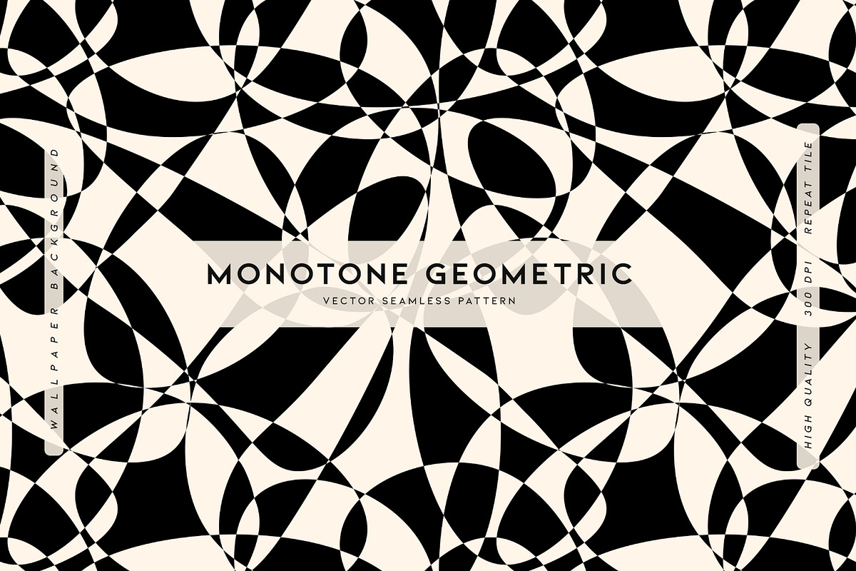 Monotone Geometric Pattern, a Texture Graphic by MalyskaStudio