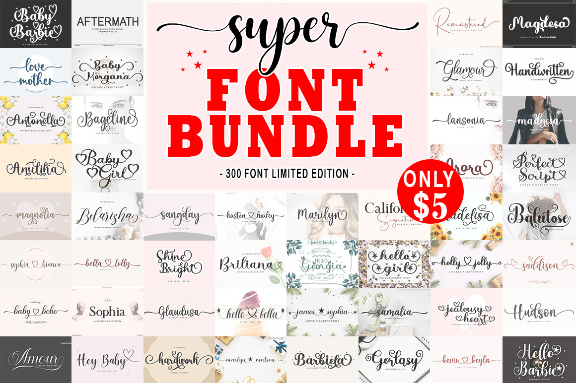 Super Big - Collection Font Bundle, a Script Font by Bosstype Studio