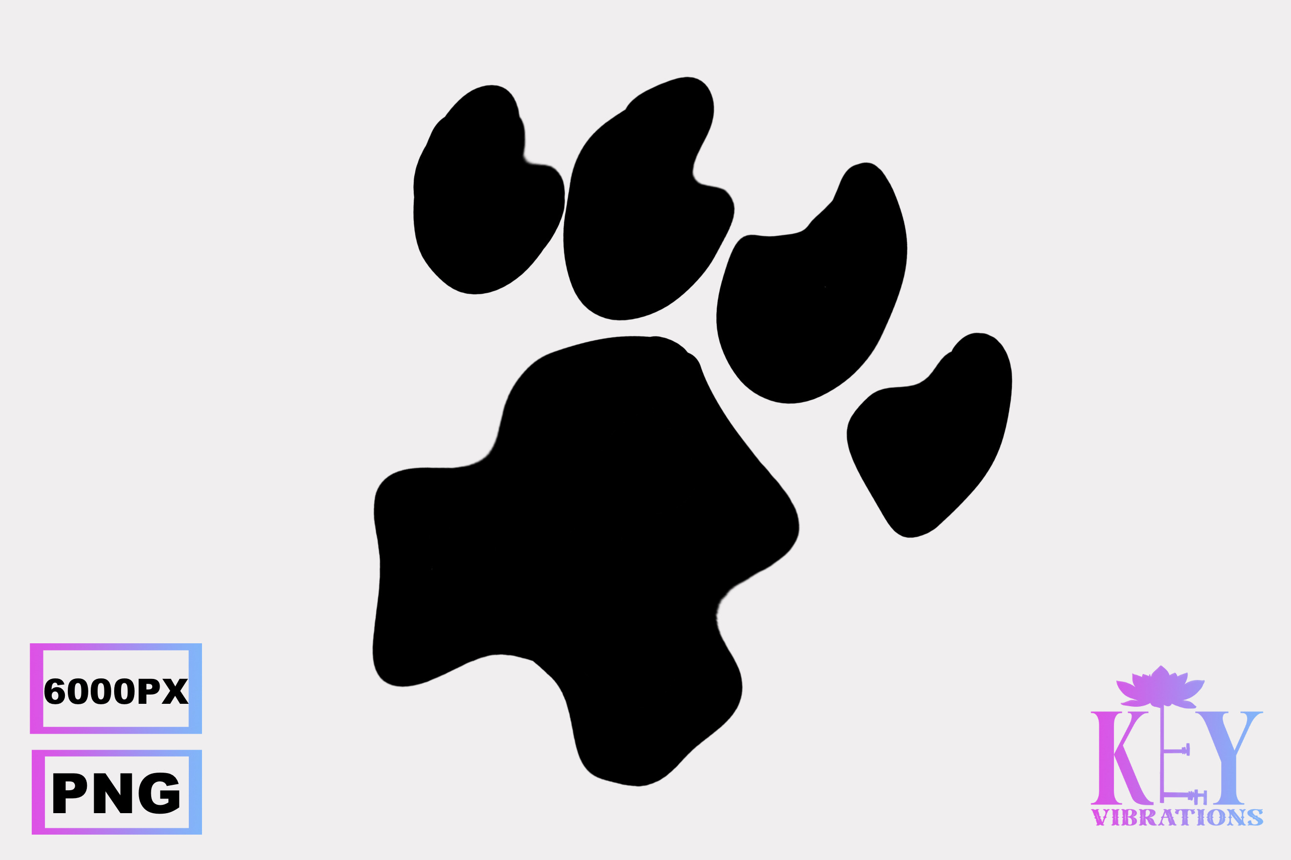 Abstract Paw Print SVG and PNG, an Animal Illustration by Key Vibrations