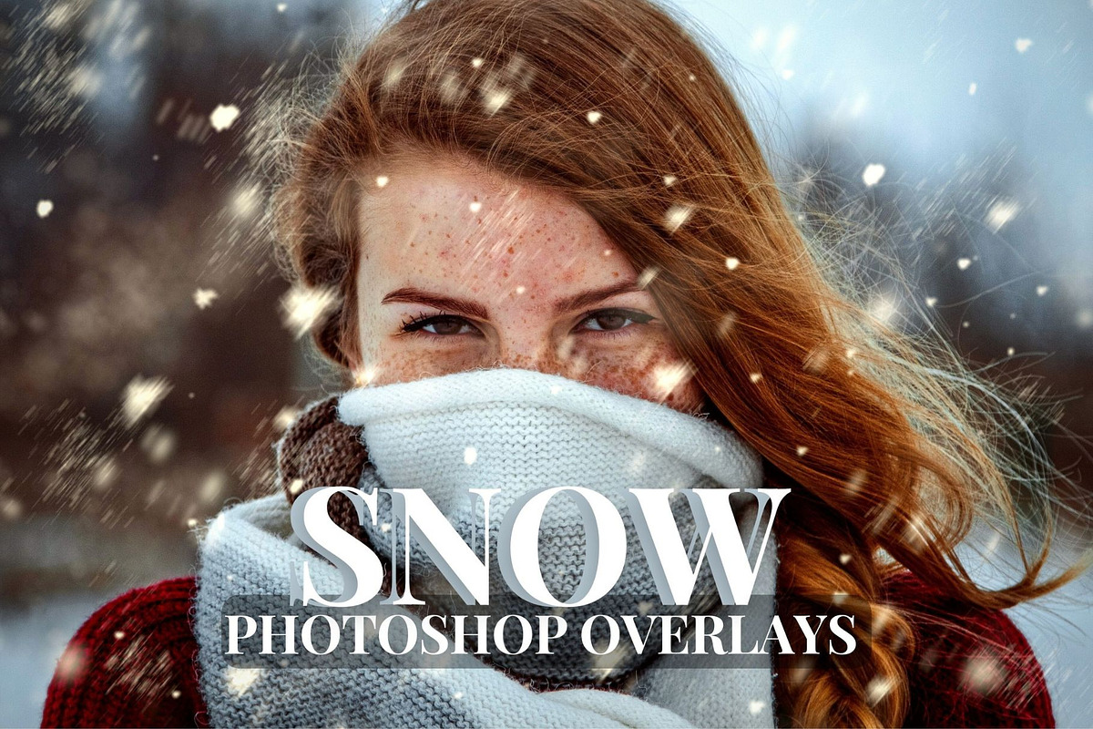 16 Falling Snow Photoshop Overlays, a Layer Style Add-On by Rapita ...