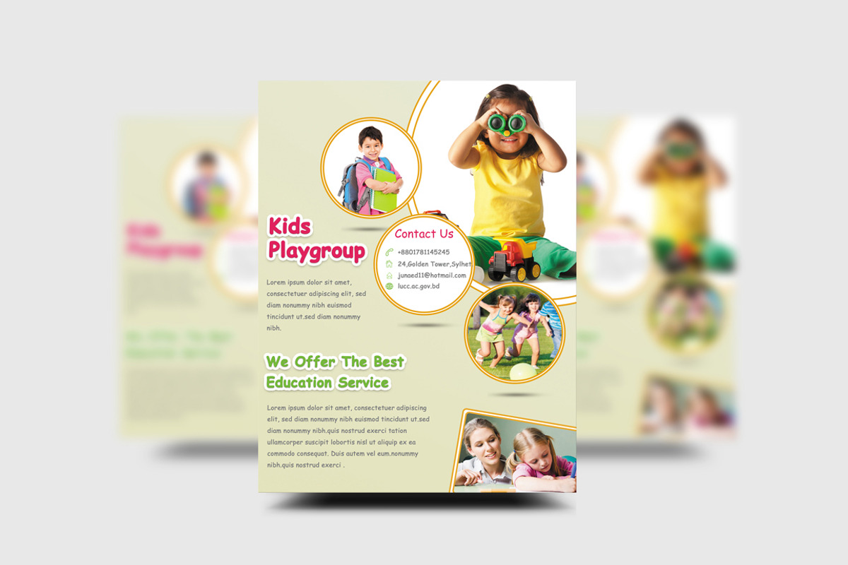 Kids Education Flyer Templates, a Flyer Template by DeviserWeb