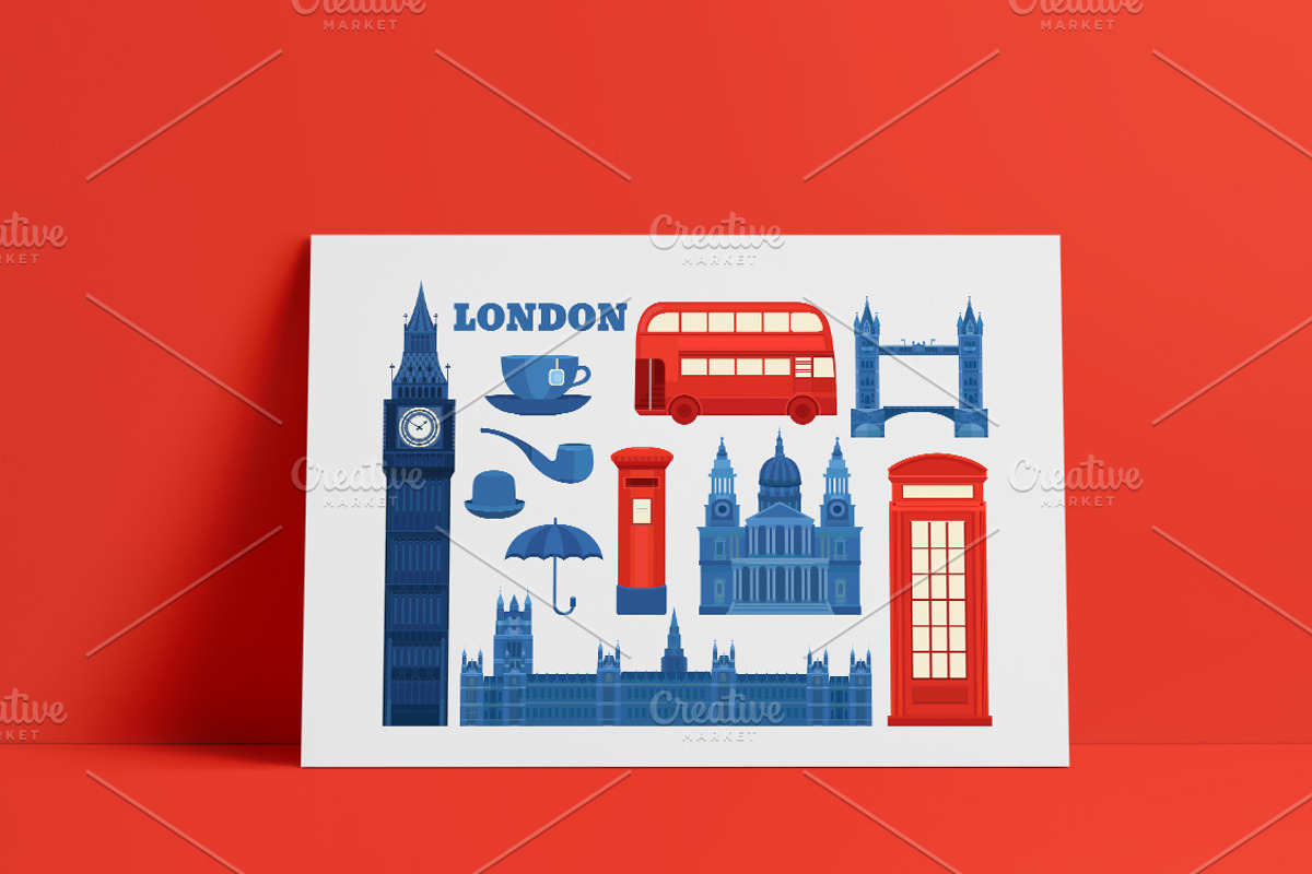 London vector set, an Object Graphic by Dasha Efremova