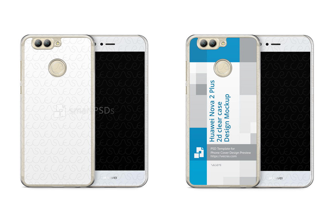 Huawei Nova 2 Plus 2d PC Clear Case, a Product Mockup by VecRas