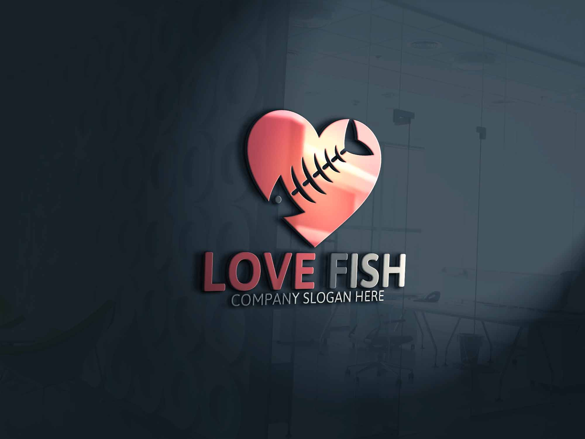 Love Fish Logo, a Branding & Logo Template by Josuf Media