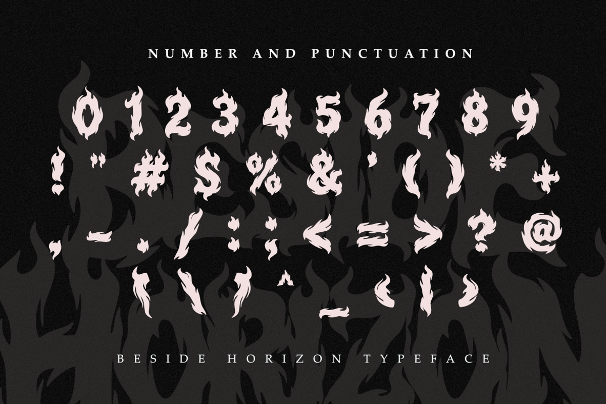 Beside Horizon | Natural Death Metal, a Symbol Font by Masyafi Studio