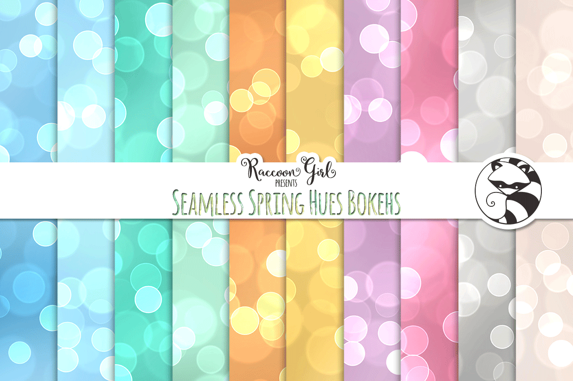 Seamless Spring Hues Bokehs, a Pattern Graphic by RaccoonGirl Design