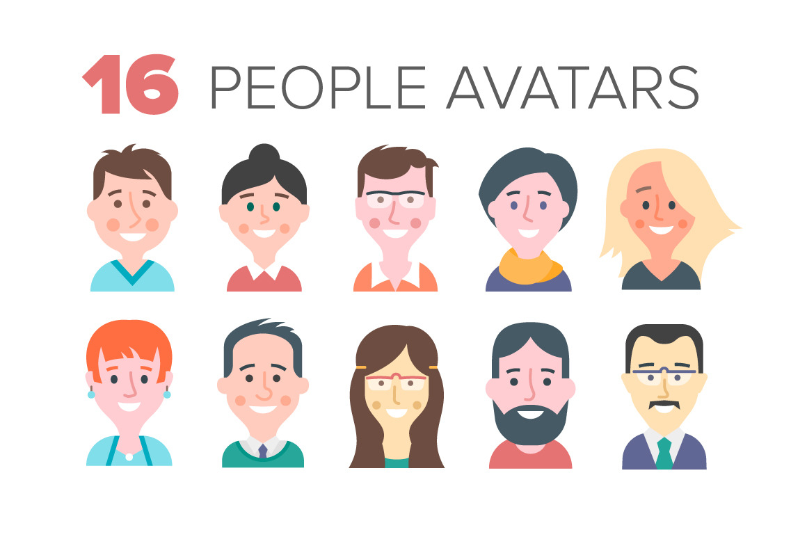 Cartoon People Avatars, a Person Illustration by Rassko