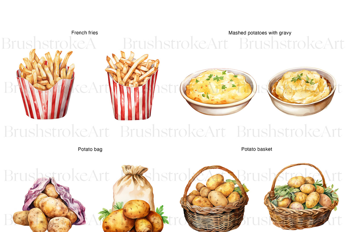 Watercolor Potato Clipart, Potato PNG