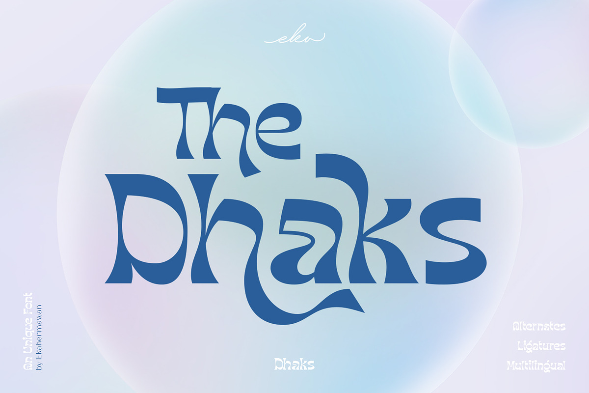 Dhaks - Unique Display Font, a Font by Ekahermawan