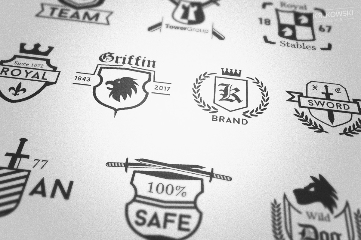 Crest Shield Badges Logos, a Branding & Logo Template by Krukowski Graphics
