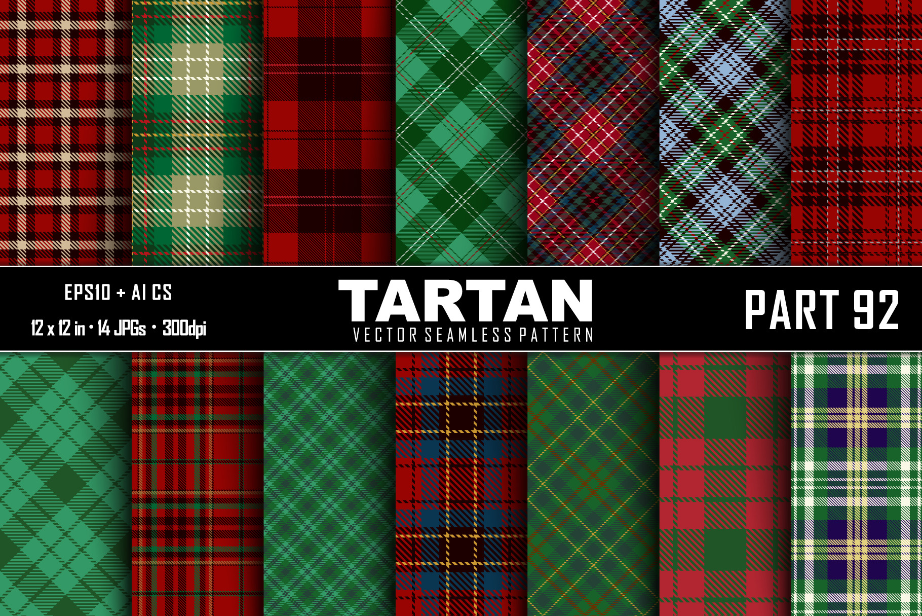 Seamless Tartan Pattern. Part–92, a Pattern Graphic by Vectorchoice