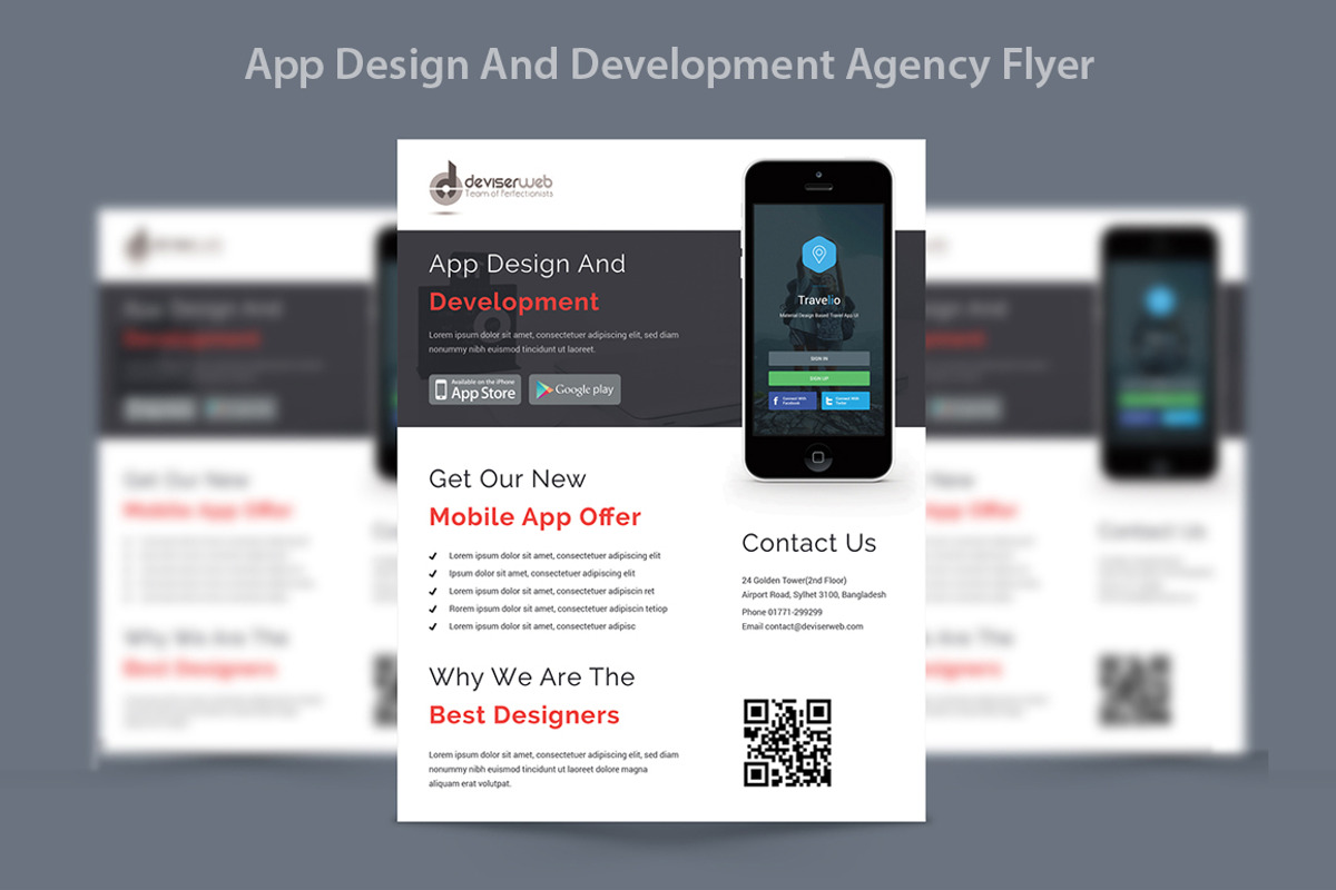 App Design/ Development Agency Flyer, a Flyer Template by Ali Sayed Design