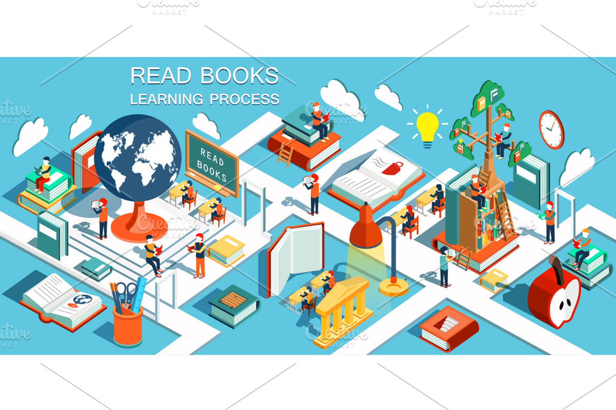 The process of education concept, an Education Illustration by Yayasya ...