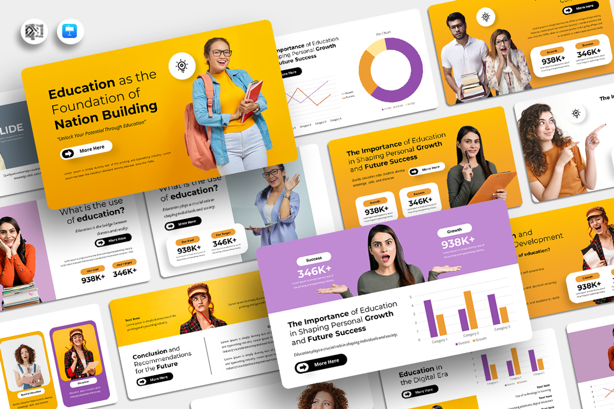 Education is important - Keynote, a Presentation Template by QR Design ...