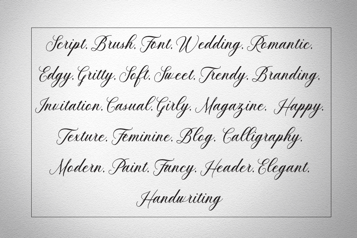 Anitha//Wedding Calligraphy Font, a Script Font by jorse