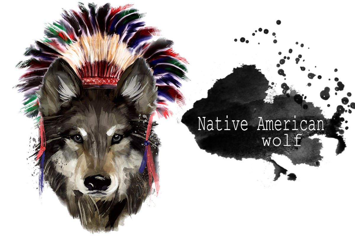 Set wolf portraits .4 styles, an Animal Illustration by art_mouse