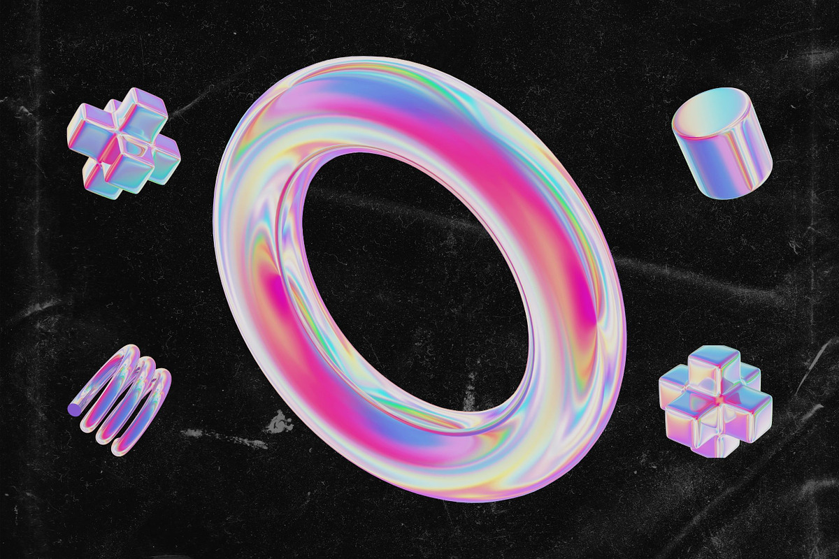 3D Iridescent Shapes
